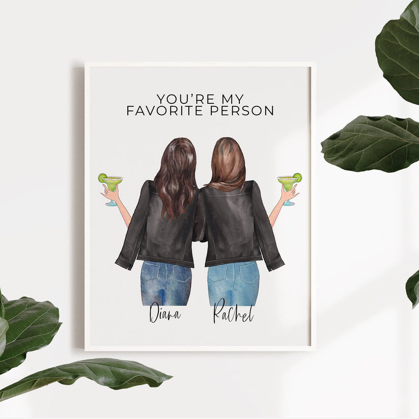 Custom Best Friends Portrait Print | Promenade Field